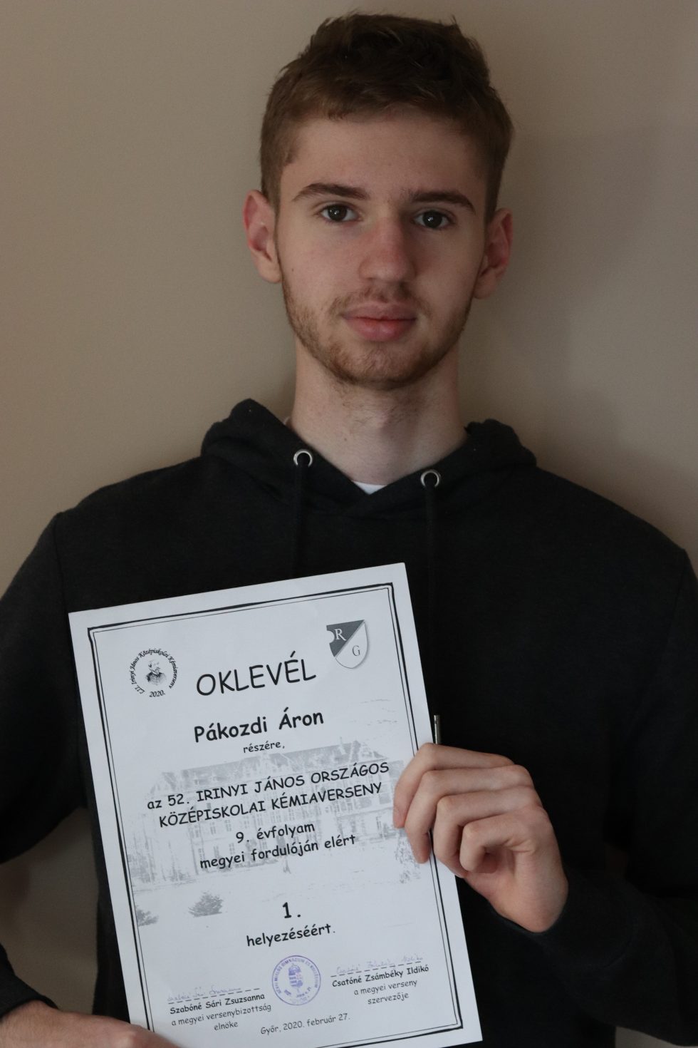 Irinyi János Országos Kémiaverseny » Péterfy Győr